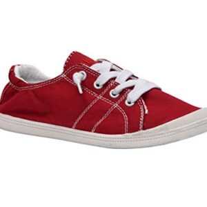 Dunes Sport Women's Reesa Canvas Sneaker, Red, 7