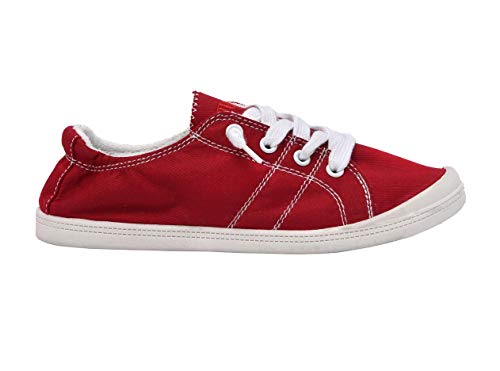 Dunes Sport Women's Reesa Canvas Sneaker, Red, 7