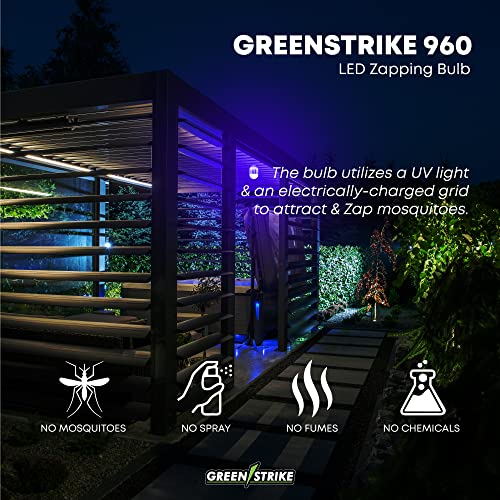 GREENSTRIKE LED Zapping Light Bulb | 2 in 1 Mosquito Led Zapper and Light Bulb | Lamp-Led Electronic Insect & Fly Zapper | Keeps Bugs Away | Attracts & Zaps All Type of Insects | Universal Fit