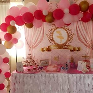 CSFOTO 5x3ft Ballerina Birthday Backdrop Party Decorations Cinderella Party Supplies Ballet Backdrop 4 Years Birthday Background Ballerina Backdrop Birthday Party Banner