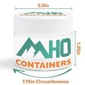 MHO Containers | Clear Refillable PET Containers, White Screw-On Lid, BPA/Paraben Free - 3.5 fl oz (104mL) - Set of 12