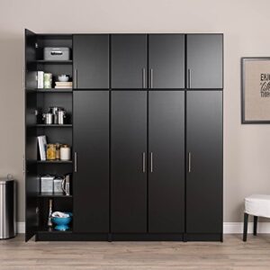 Prepac Elite Functional Tall Shop Cabinet with Adjustable Shelves, Simplistic Freestanding 2-Door Garage Cabinet 16" D x 32" W x 65" H, Black, BES-3264