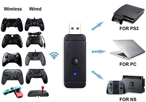 Skywin Wireless Controller Adapter - Converter Allows for use of PS3/PS4/XBOX Controllers