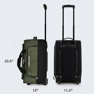 Pacific Gear Wheeled Rolling Duffel Bag, Durable Design, Telescoping Handle, Multiple Compartments, Tie-Down Capabilities