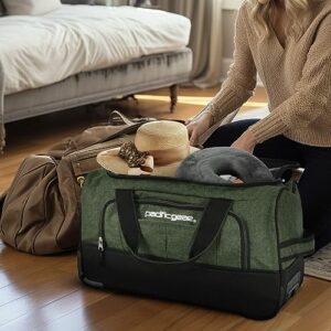 Pacific Gear Wheeled Rolling Duffel Bag, Durable Design, Telescoping Handle, Multiple Compartments, Tie-Down Capabilities