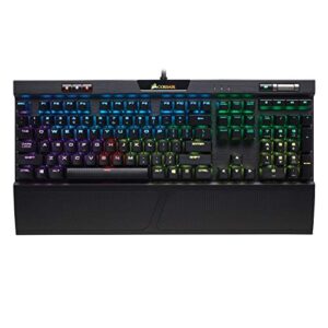 corsair k70 rgb mk.2 rapidfire mechanical gaming keyboard - usb passthrough & media controls - fastest & linear - cherry mx speed - rgb led backlit