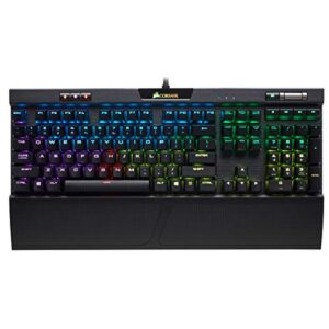 Corsair K70 RGB MK.2 Rapidfire Mechanical Gaming Keyboard - USB Passthrough & Media Controls - Fastest & Linear - Cherry MX Speed - RGB LED Backlit