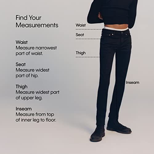 Calvin Klein Men Skinny Fit Jeans, Black, 32W x 30L