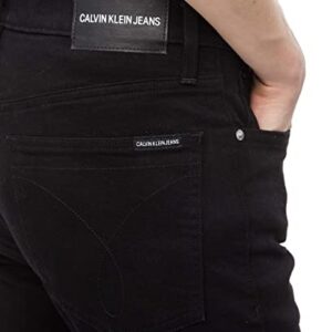 Calvin Klein Men Skinny Fit Jeans, Black, 32W x 30L