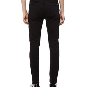 Calvin Klein Men Skinny Fit Jeans, Black, 32W x 30L