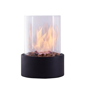 danya b. indoor/outdoor portable tabletop fire pit – clean-burning bio ethanol ventless fireplace - small