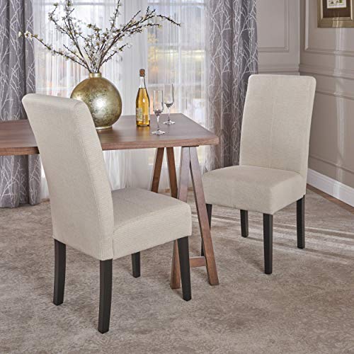 Christopher Knight Home Pertica Fabric Dining Chair, Beige 25D x 18W x 39.75H in