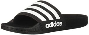 adidas adilette shower slides, core black/white/core black, 5 us unisex big kid