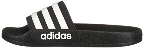 adidas Adilette Shower Slides, Core Black/White/Core Black, 5 US Unisex Big Kid