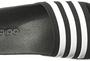 adidas Adilette Shower Slides, Core Black/White/Core Black, 5 US Unisex Big Kid