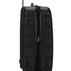 Rockland Melbourne Hardside Expandable Spinner Wheel Luggage, Black, Checked-Large 28-Inch