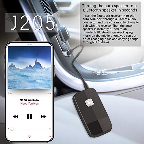 iDIGMALL Advanced Bluetooth 5.3 Receiver for Home Stereo HIFI Music Streaming, Mini Wireless Audio Adapter for Car Speaker with 3.5mm RCA Aux Jack, 20 Hours Playtime, Easy to Slide ON/OFF, Multi-Point