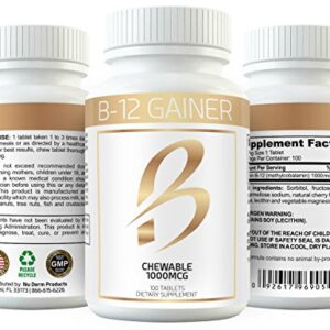 Weight Gainer B-12 Chewable Absorbs Faster Than Weight Gain Pills for Fast Massive Weight Gain in Men and Women While Opening Your Appetite More Than Protein