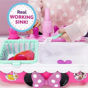 Minnie's Happy Helpers Magic Sink Set, Pretend Play Working Sink, Officially Licensed Kids Toys for Ages 3 Up by Just Play