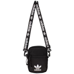 adidas originals originals festival bag crossbody, black/white, one size