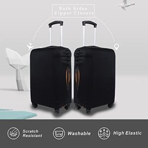 Explore Land Travel Luggage Cover Suitcase Protector Fits 18-32 Inch Luggage 01(Black, M(23-26 inch Luggage))