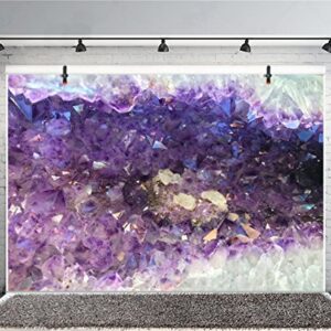 CSFOTO 7x5ft Background for Bright Violet Texture from Natural Amethyst Photography Backdrop Crystal Quartz Jewellery Sparkle Brilliance Ornament Gemstone Photo Studio Props Polyester Wallpaper