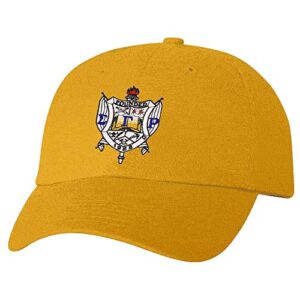 sigma gamma rho crest - shield emblem hat gold