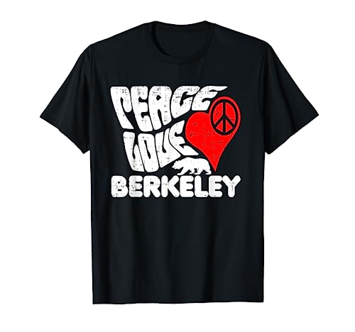 Retro Style Berkeley California T Shirt Peace Love Shirts