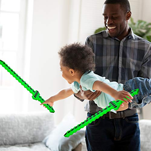 Fun Central LED Light Up Pixel 8-Bit Toy Sword for Kids - Green