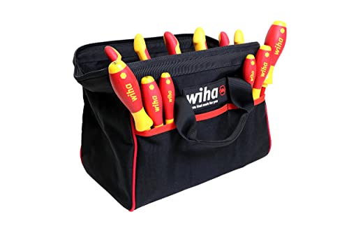 Wiha 32977 11 Piece Master Electrician's Insulated Tool Set In Canvas Tool Bag.