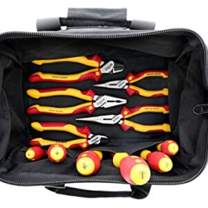 Wiha 32977 11 Piece Master Electrician's Insulated Tool Set In Canvas Tool Bag.