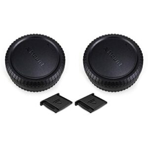 2 pack x mount body cap cover & rear lens cap for fuji fujifilm x-t5 x-t4 x-t3 x-t2 x-s20 x-s10 x-t30 x-t20 x-t200 x-h1 x-h2 x-h2s x-pro3 pro2 x-e4 x-e3 x-a7 x-a5 & more fujifilm x mount camera & lens