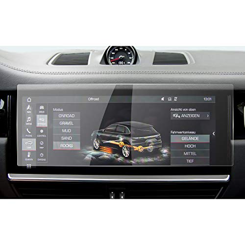 R RUIYA 2019 2020 2021 2022 Porsche Cayenne 12.3Inch Display Navigation Screen Protector, HD Clear TEMPERED GLASS Screen Guard Shield Scratch-Resistant Ultra HD Extreme Clarity