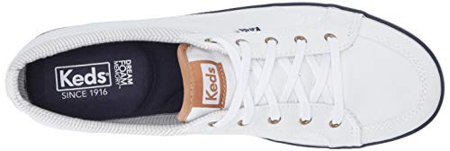 Keds Women's Center Sneaker, White/Grey, 9