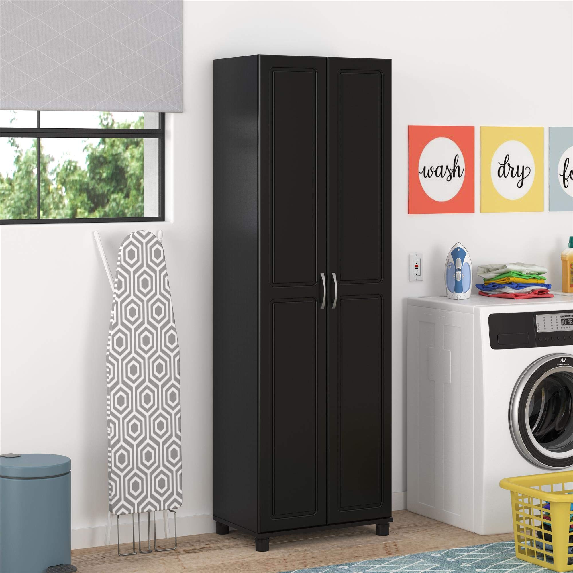 SystemBuild Kendall 24" Utility Storage Cabinet - Black