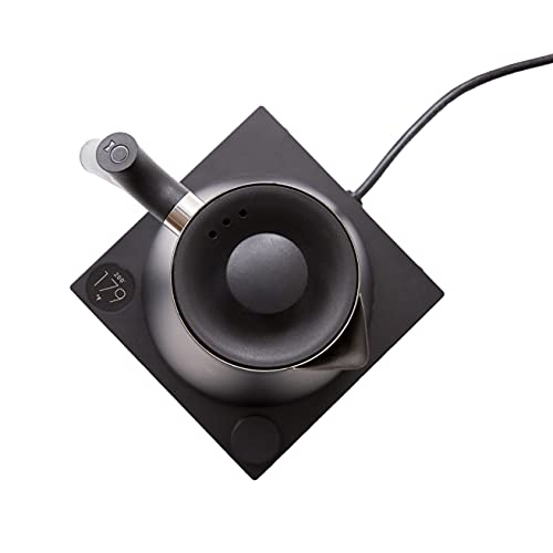 Fellow Corvo EKG Electric Tea Kettle - Electric Pour Over Coffee and Tea Pot - Quick Heating Electric Kettles for Boiling Water - Temperature Control and Built-In Brew Timer - Matte Black - 0.9 Liter