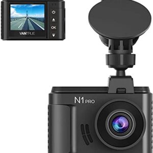 Vantrue N1 Pro Mini Dash Cam Full HD 1920x1080P Car Dash Camera 1.5 inch 160 Degree DashCam with Super Night Vision Sensor, 24 Hrs Parking Mode, Motion Detection, Support 256GB Max(2023)