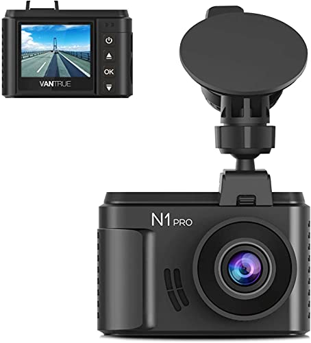 Vantrue N1 Pro Mini Dash Cam Full HD 1920x1080P Car Dash Camera 1.5 inch 160 Degree DashCam with Super Night Vision Sensor, 24 Hrs Parking Mode, Motion Detection, Support 256GB Max(2023)