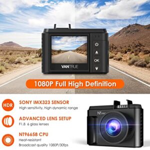 Vantrue N1 Pro Mini Dash Cam Full HD 1920x1080P Car Dash Camera 1.5 inch 160 Degree DashCam with Super Night Vision Sensor, 24 Hrs Parking Mode, Motion Detection, Support 256GB Max(2023)