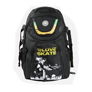 Xiami Leyuan Professional Quad Roller Skate Inline Skates Travel Backpack (Black)