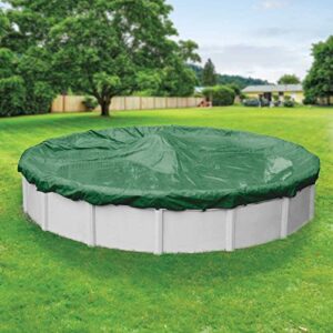 Pool Mate 5024-4-PM Professional-Grade Rip-Shield Winter Round Above-Ground Cover, 24-ft. Pool, Meadow Green