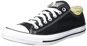 converse m9166- chuck taylor all star unisex ox low top black sneakers, 9 women/7 men