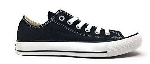 Converse M9166- Chuck Taylor All Star Unisex Ox Low Top Black Sneakers, 9 Women/7 Men