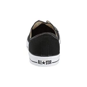 Converse M9166- Chuck Taylor All Star Unisex Ox Low Top Black Sneakers, 9 Women/7 Men