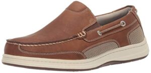 dockers men's tiller boat shoe, dark tan, 10 m us