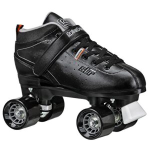 roller derby str seven men's roller skate, black/grey, 8