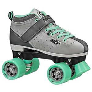 roller derby str seven women's roller skate, grey/mint, 9