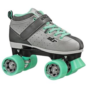 roller derby str seven women's roller skate, grey/mint, 8