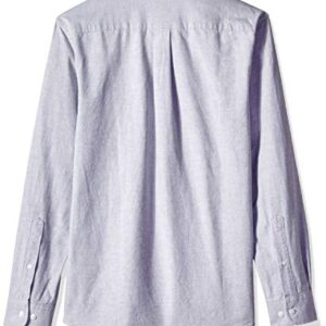 Amazon Essentials Men's Slim-Fit Long-Sleeve Pocket Oxford Shirt, Grey, Medium