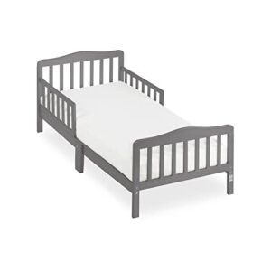 dream on me classic design toddler bed in steel grey, greenguard gold certified